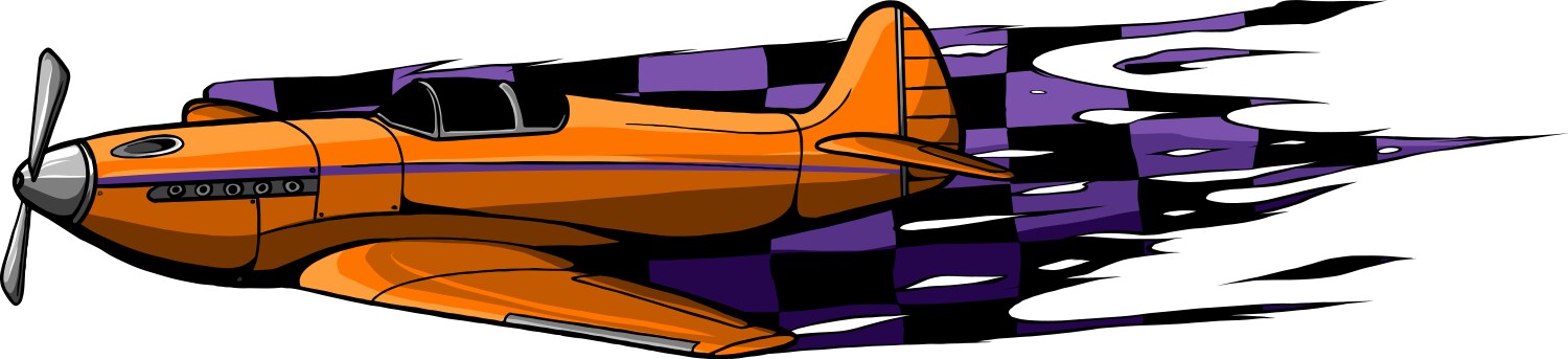Cartoon retro airplane Royalty Free Vector Image