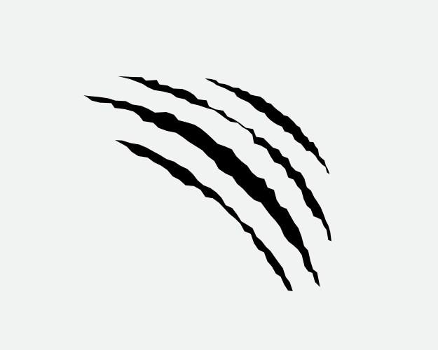 Claws scratches animal monster mark design Vector Image