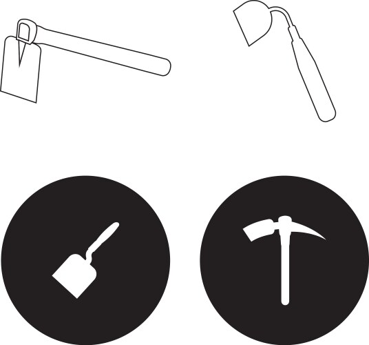 Gardening tool logo Royalty Free Vector Image - VectorStock