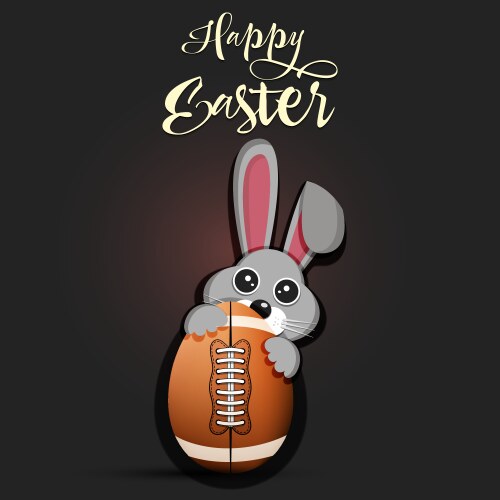 Happy easter eggs shaped football balls Royalty Free Vector