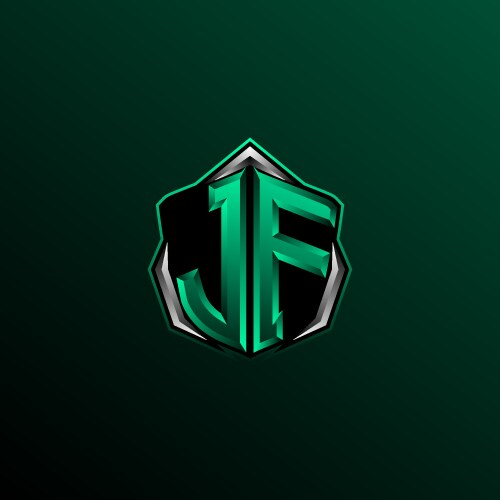 Initial fj logo design Royalty Free Vector Image