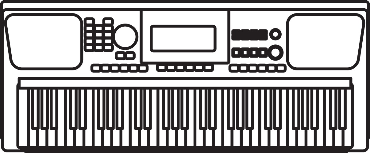 Music keyboard instrument Royalty Free Vector Image