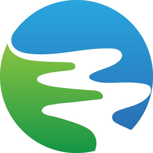 River logo template Royalty Free Vector Image - VectorStock