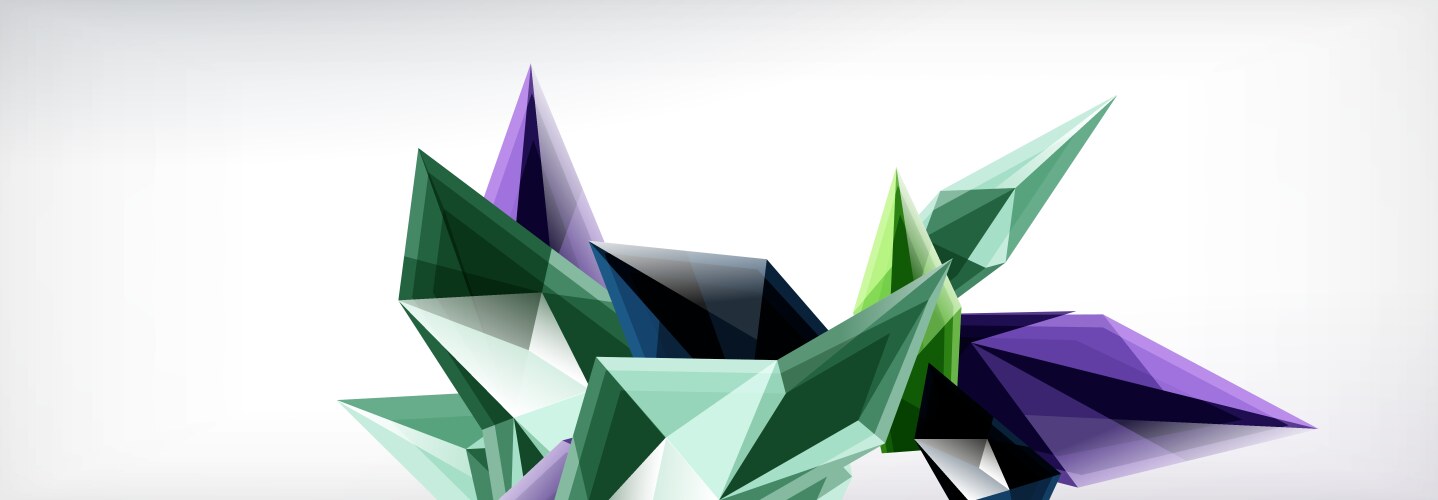 3d triangles and pyramids abstract Royalty Free Vector Image
