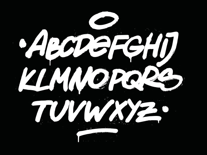 Hand lettering graffiti font with decorations Vector Image