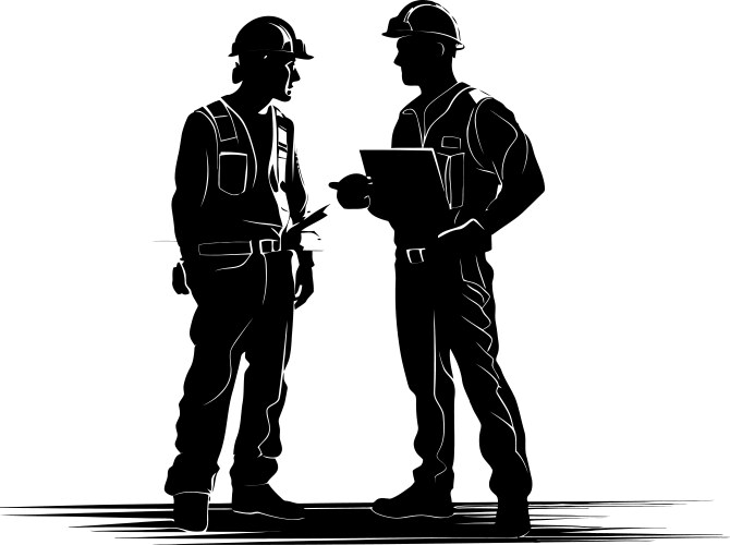 Creative cohort paper holding engineers logo Vector Image