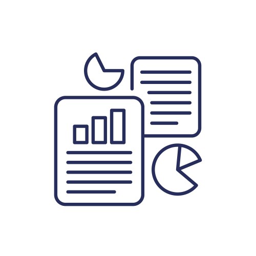 Update report icon line Royalty Free Vector Image