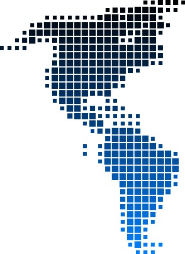 Striped pattern map of america Royalty Free Vector Image