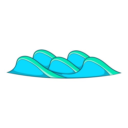 Small waves icon cartoon style Royalty Free Vector Image