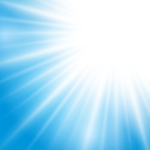Blue advisement background with sun light effect Vector Image