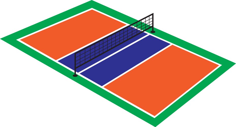 Volleyball court icon Royalty Free Vector Image