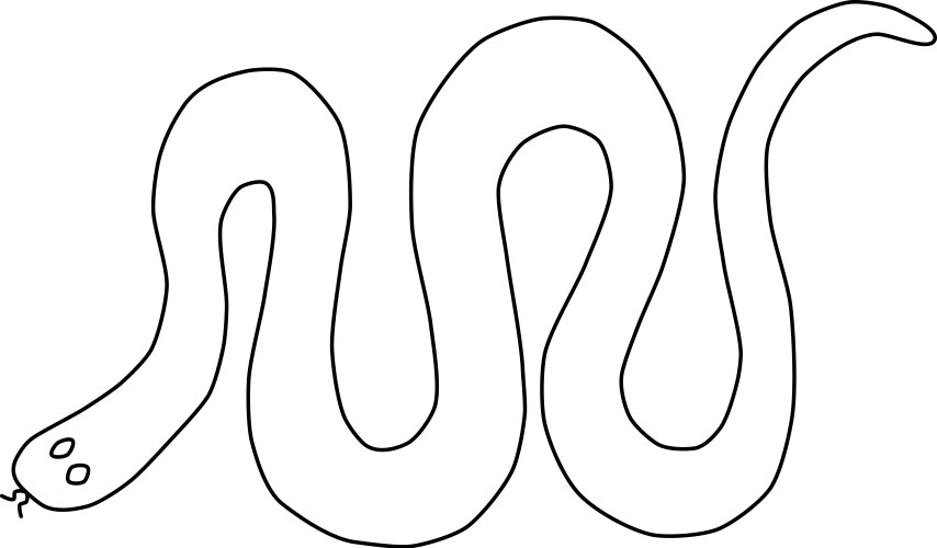 Children drawing black outline Royalty Free Vector Image