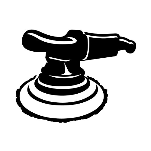 Polish machine - car detailing Royalty Free Vector Image