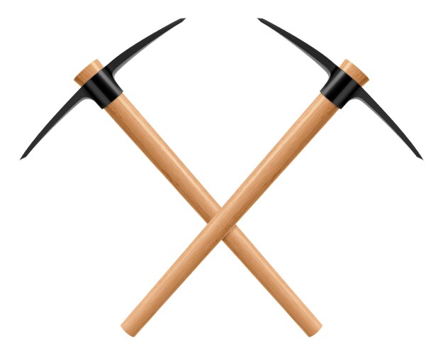 Pickaxe crossed Vector Images & Graphics for Commercial Use | VectorStock