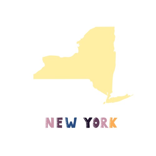 New York State Shape Outline Vector Images (over 270)