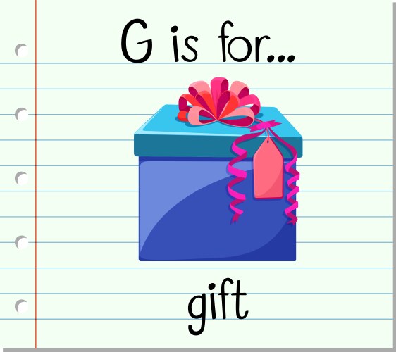 Alphabet card with library building Royalty Free Vector