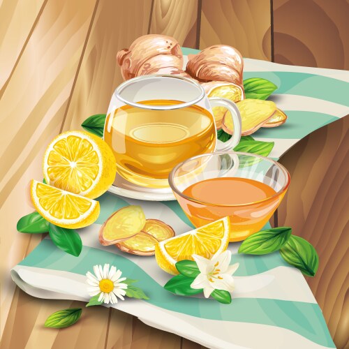 Turmeric tea Royalty Free Vector Image - VectorStock