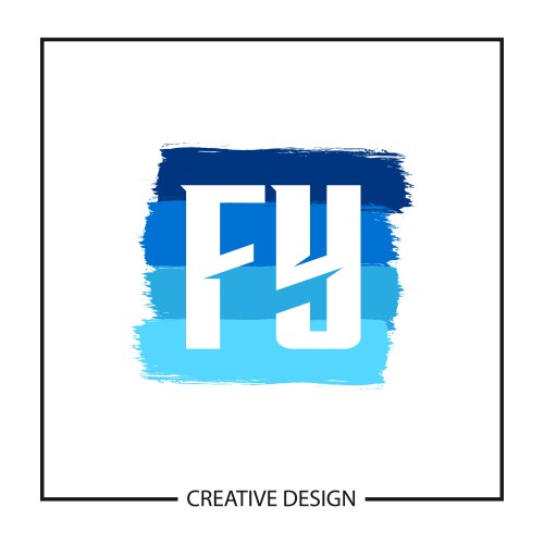 Initial letter fy logo template design Royalty Free Vector