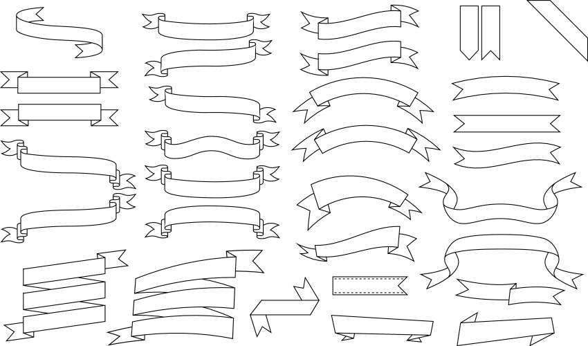 Ribbon Outline Vector Images (over 82,000)