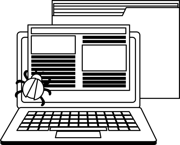 Security system technology black and white Vector Image