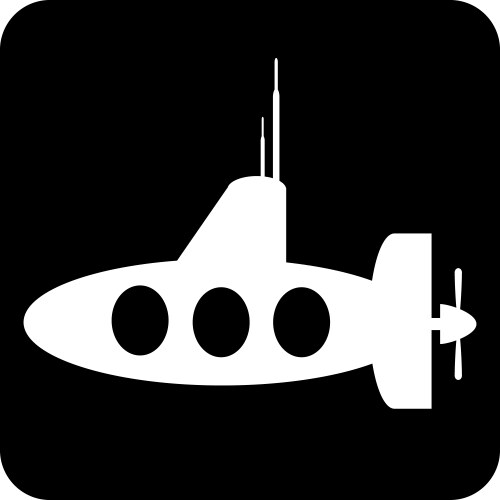 Submarine button Royalty Free Vector Image - VectorStock