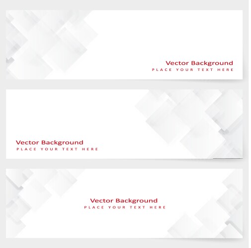 Set of banner web template geometric horizontal Vector Image