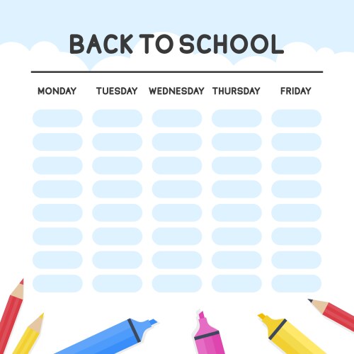 Template School Time Table Background Vector Images (over 820)