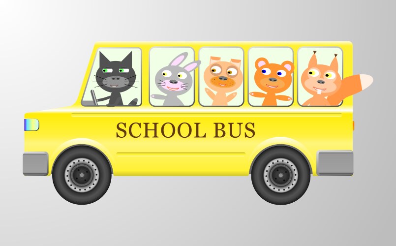 Animals in Bus Vector Images (over 1,300)