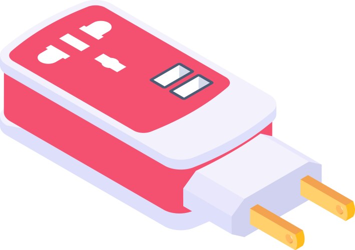Electric adapter Royalty Free Vector Image - VectorStock