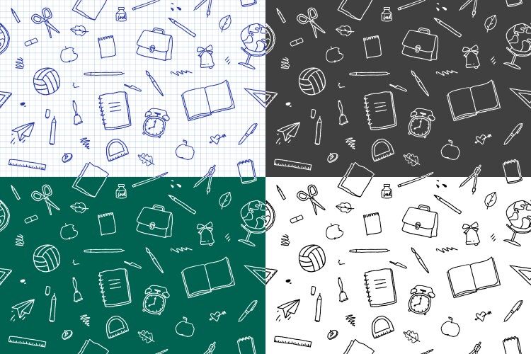 School pattern Royalty Free Vector Image - VectorStock