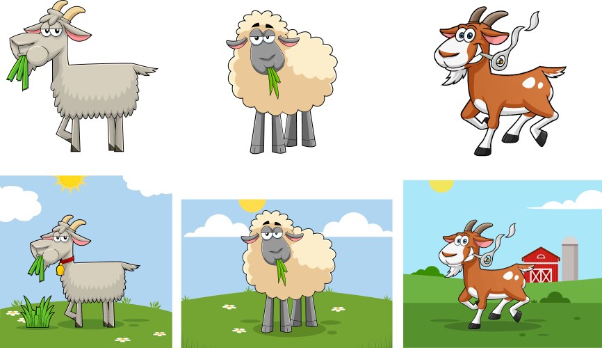 Cartoon sheep Royalty Free Vector Image - VectorStock
