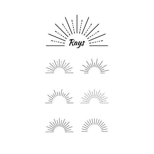 Sun Half Rays Vector Images (over 1,100)