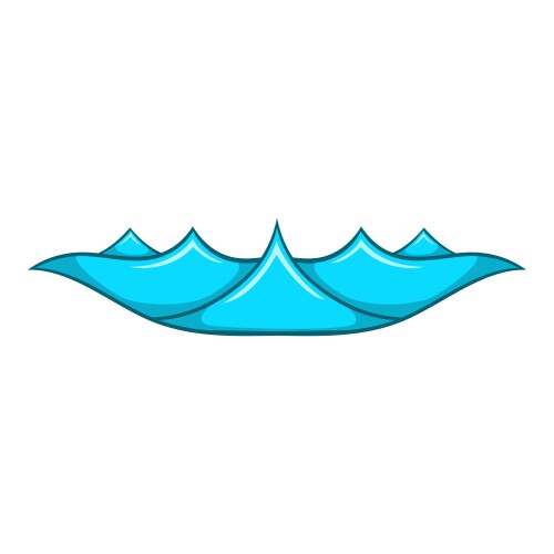 Small waves icon cartoon style Royalty Free Vector Image