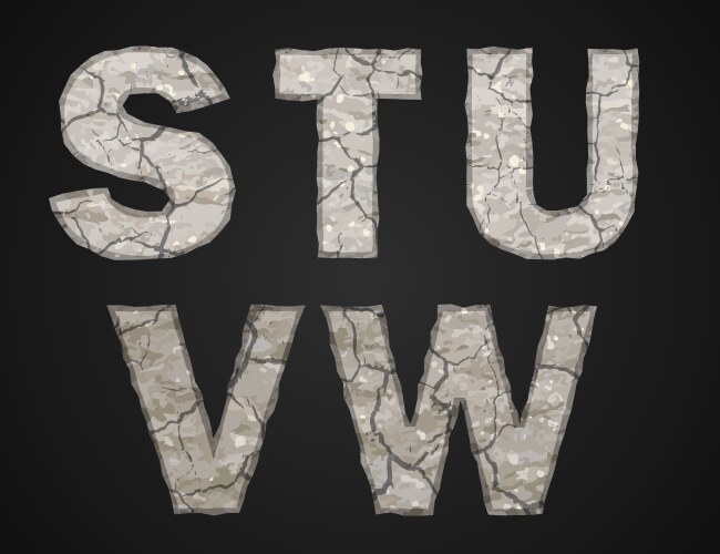 Cracked Font Stone Vector Images (over 200)