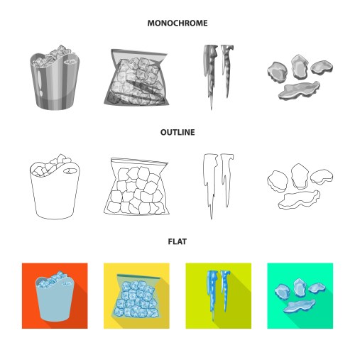 Design texture and frozen icon set Royalty Free Vector Image