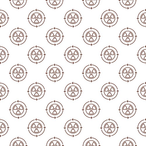 Renewable nuclear energy radiation linear Vector Image