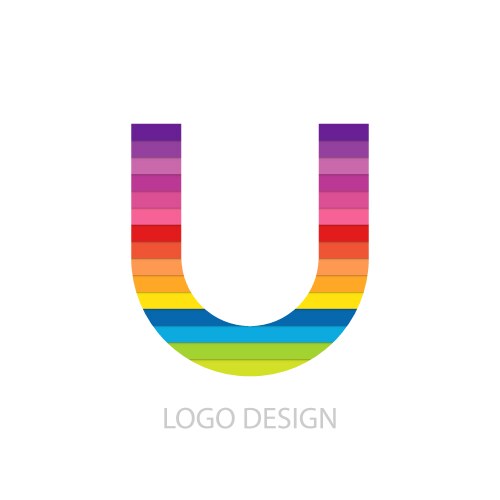 Letter u point logo Royalty Free Vector Image - VectorStock
