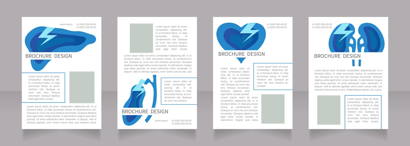 Lab testing brochure template Royalty Free Vector Image
