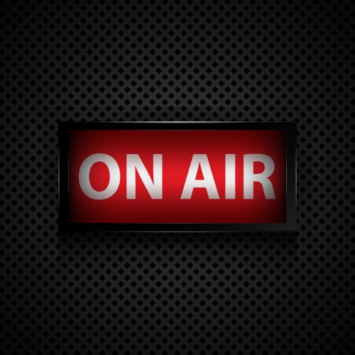 On air glowing sign color Royalty Free Vector Image