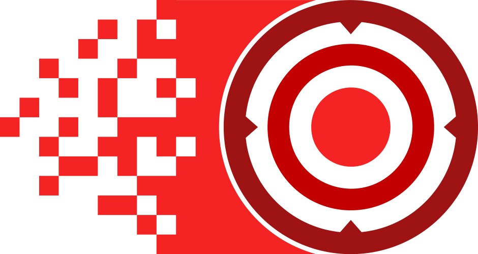 Pixel art education logo icon design Royalty Free Vector