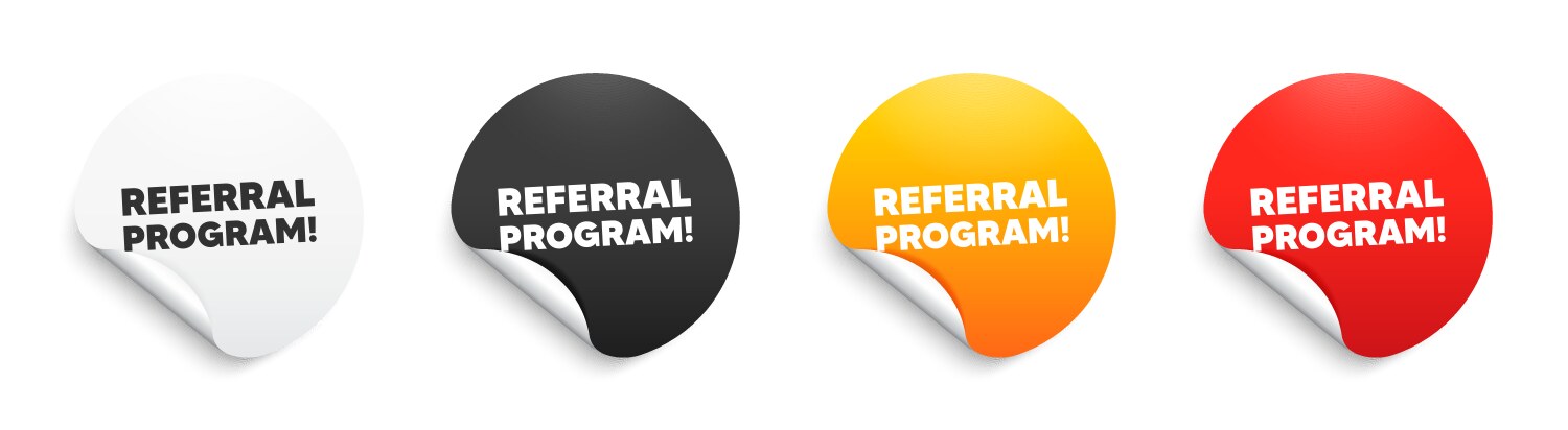 Referral program symbol refer a friend sign Vector Image