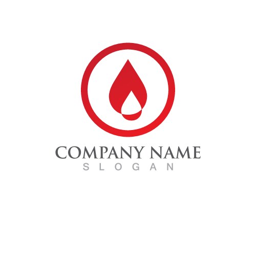 Blood drop logo Royalty Free Vector Image - VectorStock