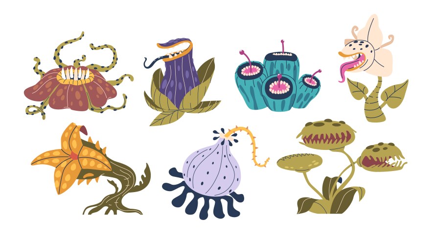 Carnivorous Plant Vector Images (over 1,800)