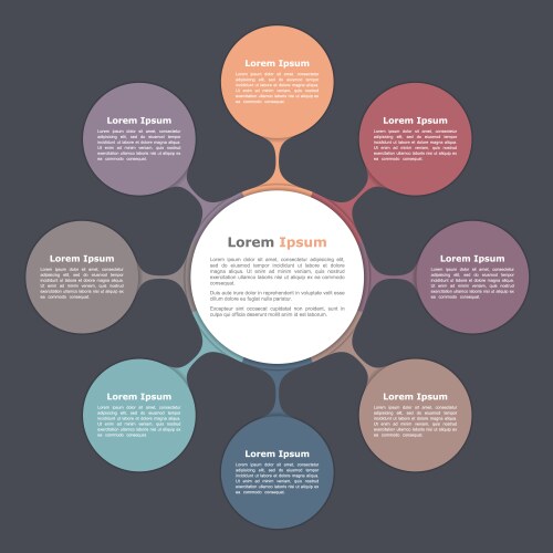 Web template of a circle chart diagram Royalty Free Vector