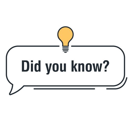 Did you know message label with question mark Vector Image