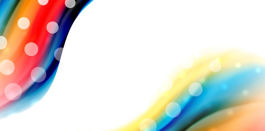 Flowing liqiud colors isolated on white Royalty Free Vector
