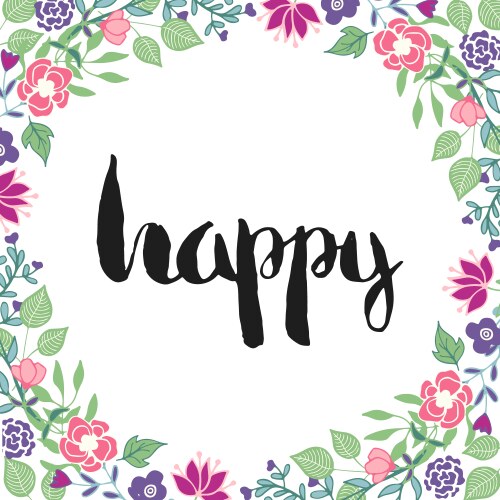 Hand drawn lettering poster Royalty Free Vector Image