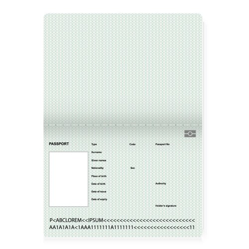 Blank open passport template Royalty Free Vector Image