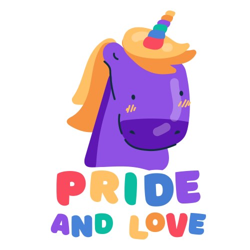 Barcode with unicorn Royalty Free Vector Image