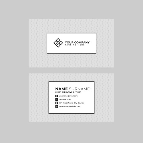 Professional two sided business card template Vector Image